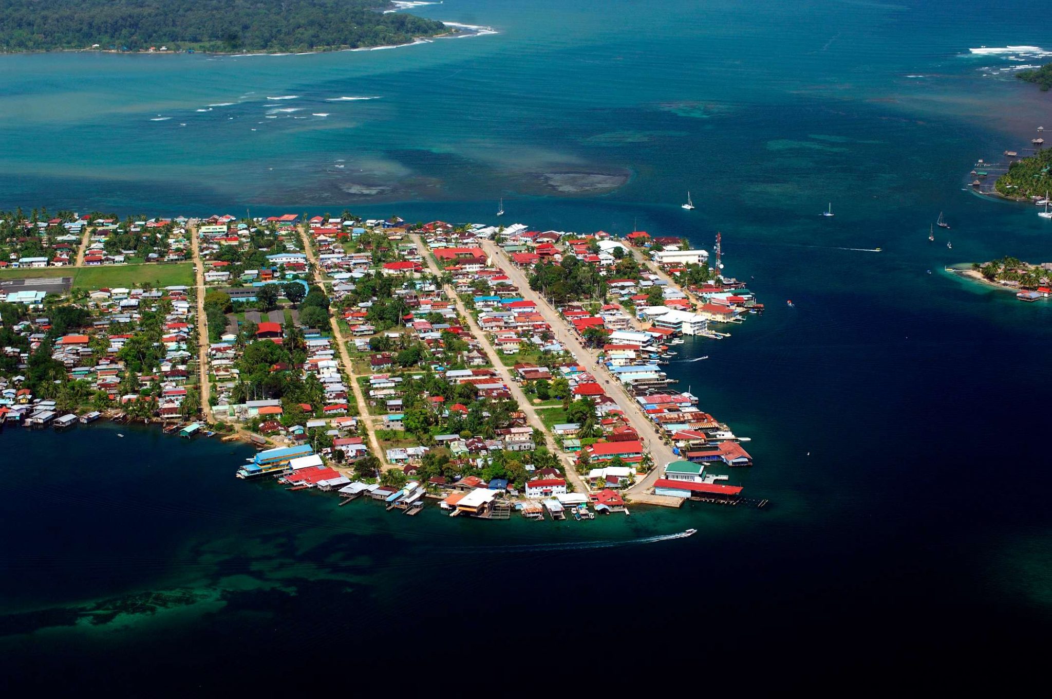 Isla Colon, Tourism Hub in Bocas del Toro, with Beautiful Beaches ...